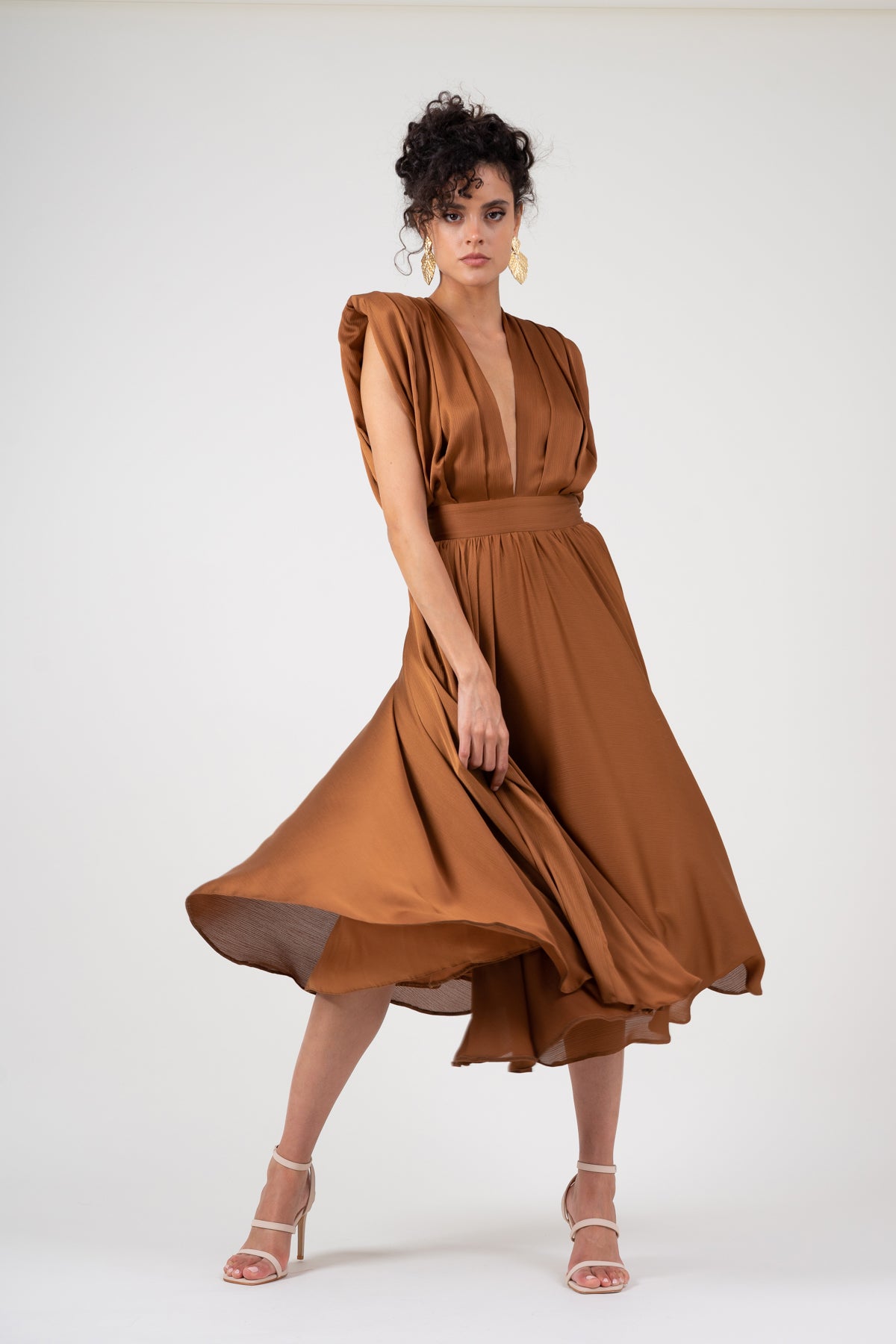 Bronze midi dress – Bluzat
