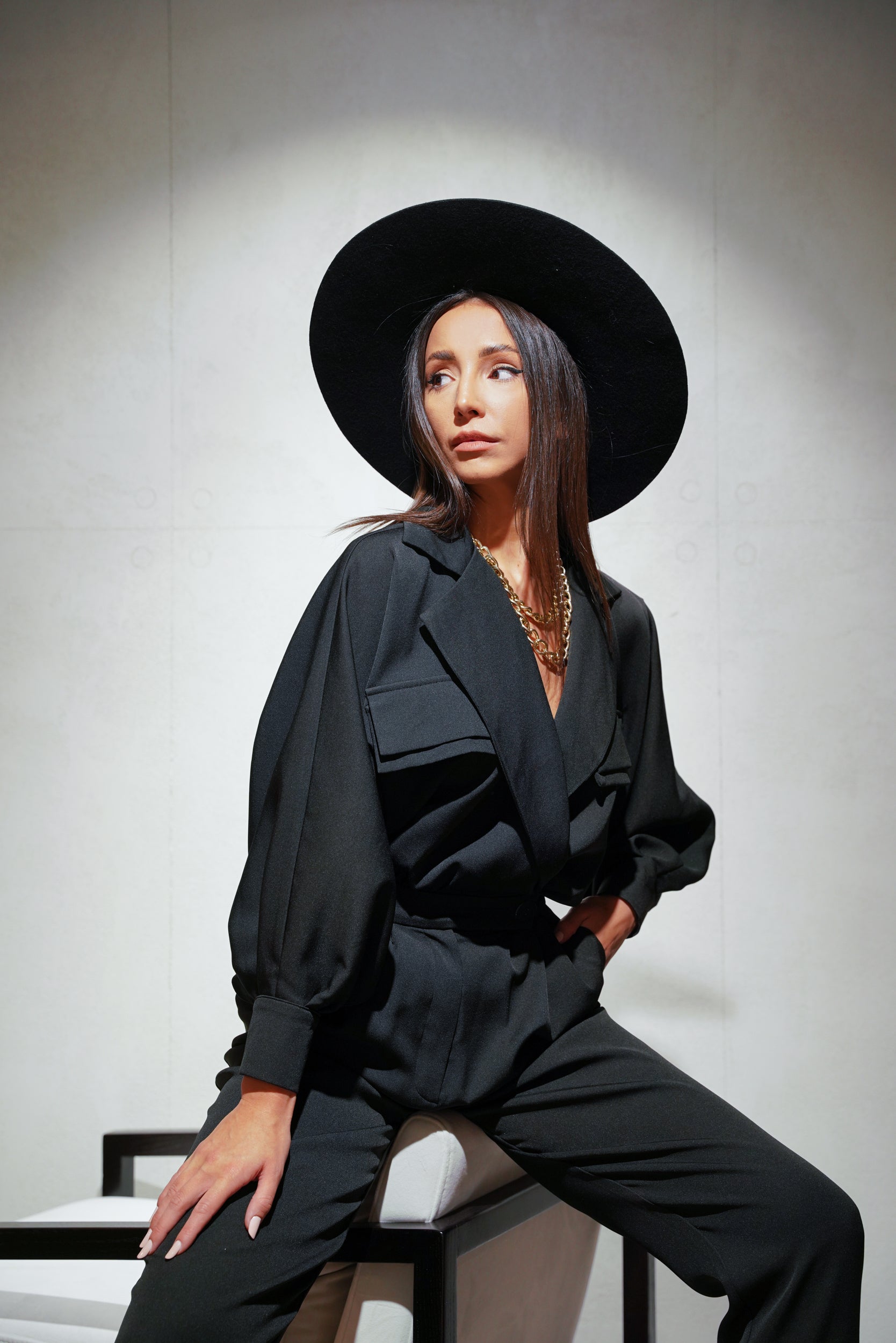 Black maxi jumpsuit – Bluzat